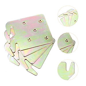 TEHAUX 4pcs Bed Accessories Wood Bed Rail Bracket Bed Rail Hooks Plates Beds Frame