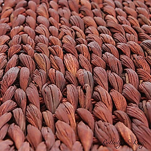 Seagrass Rolling File Cabinet - Home Filing Cabinet - Hanging File Organizer - Home and Office Wicker File Cabinet - Water Hyacinth Storage Basket for File Storage (Russet Brown)