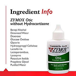 Pet King Brands Zymox Otic Enzymatic Solution for Dogs and Cats to Soothe Ear Infections Without Hydrocortisone for Itch Relief, 1.25oz
