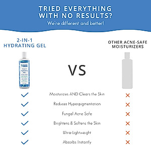 Almond Clear 2-in-1 Hydrating Gel | Lightweight Mandelic Acid Moisturizer for Oily, Blemish-Prone Skin | Aloe Vera, Squalane, Hyaluronic Acid, Mandelic Acid, Bakuchiol | 4 oz