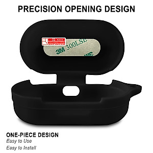 Geiomoo Silicone Carrying Case Compatible with TOZO NC9, Portable Scratch Shock Resistant Cover with Carabiner (Black)