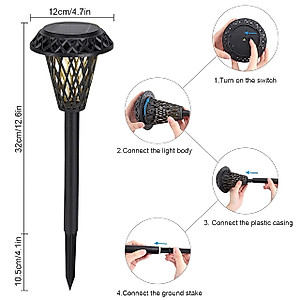 Orelpo Solar Pathway Lights Outdoor 8 Pack, LED Solar Garden Lights, Outdoor Solar Landscape Lights Waterproof Warm Light Path Lamps for Pathway, Walkway, Patio, Yard & Lawn