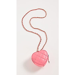 CHANEL Women's Pre-Loved In Love Heart Coin Purse with Chain Strap, Pink, One Size