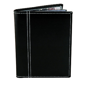 4x6 Black Photo Album w/White Stitching - Holds 24 Photos