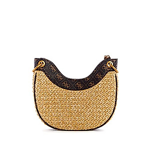 GUESS US Kasinta Raffia Mini Hobo Bag