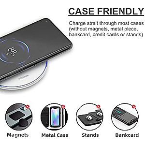 Wireless Charger(2 Pack), ANBBIN 20W Fast Charging Pad Compatible with iPhone14/13/12/11 Series/X/XS/8,Samsung Galaxy S22/S21/S20/S10,AirPods Pro(No AC Adapter)