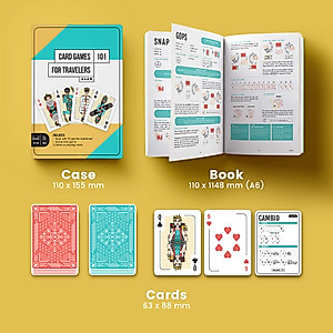 Card Games Set – 30 Fun Classic Games + 2 Custom Decks – Gift for Families, Kids, and Travelers – Ideal for Family Time & Road Trips