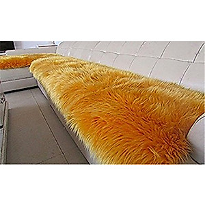 Orange Rugs for Bedroom Fluffy, Fuzzy Plush Soft Shaggy Area Rug Living Room Carpet Kids Bedroom Nursery Shag Rug Home Decor,Gold