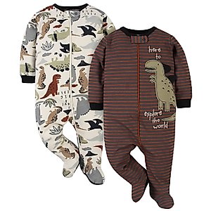 Gerber Baby Boys 2-Pack Sleep 'N Play Red Dino 0-3 Months