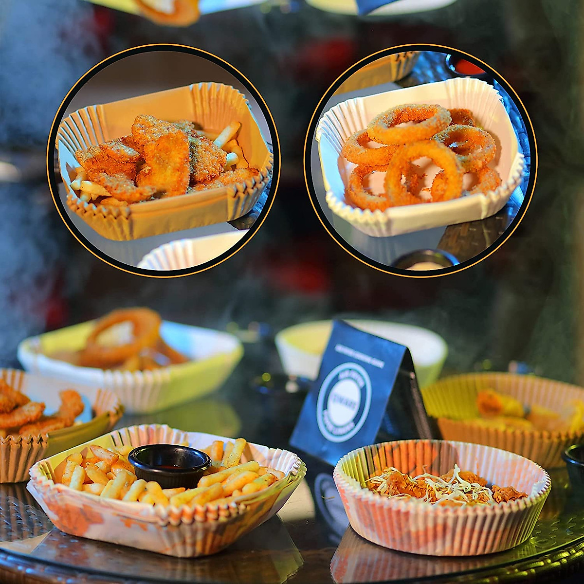 SHIFULAI Air Fryer Liners Disposable – 50 Pcs Parchment Paper for Baking, Keeps Oven, Microwave Clean – Non-stick Food Grade Air fryer Liners 6.3” Inch Round Baking Paper - Papel Para Air Fryer