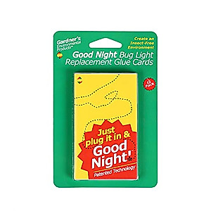 Gardner Good Night Glueboards Insects Catcher for Indoors 1 Pack of 12 Replacement - Sticky Glue Card for Good Night Bug Light - Glue Traps Mosquitoes, Bugs, Fruit Flies and Many More Insects