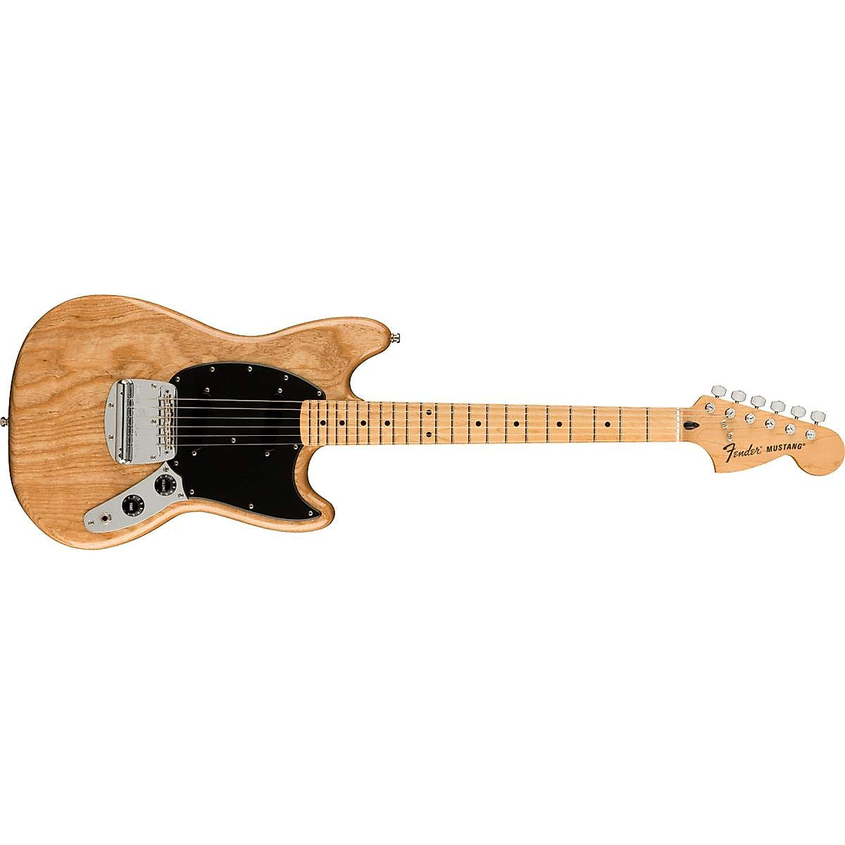 Fender Ben Gibbard Mustang Electric Guitar, with 2-Year Warranty, Natural, Maple Fingerboard