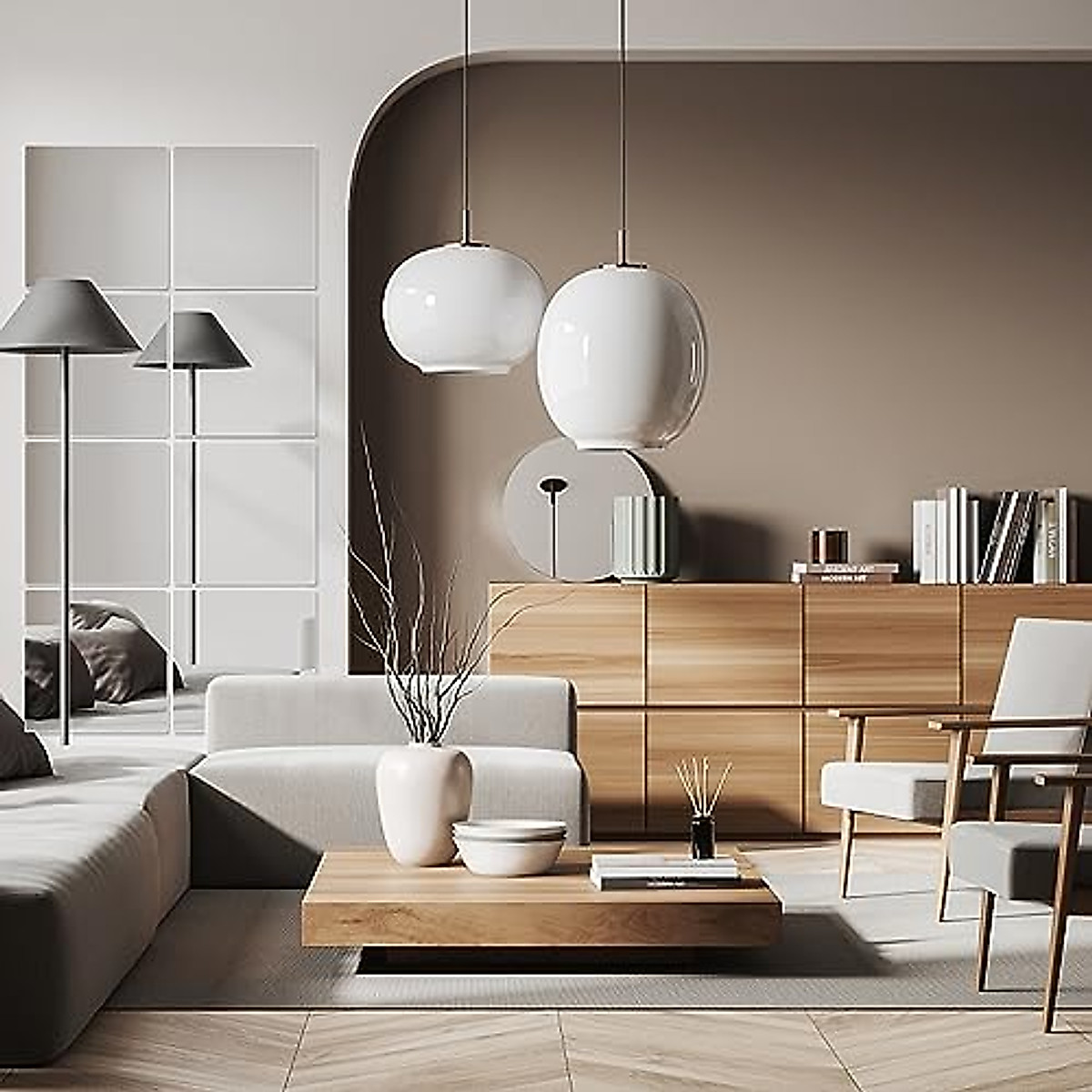 QIYUFOTO Full Length Wall Mirror Tiles, Wall Mounted Glass Mirror for Modern Wall Decor, Square Large Wall Mirror for Home Gym, Bedroom, Bathroom(12"x 12"-8PCS)