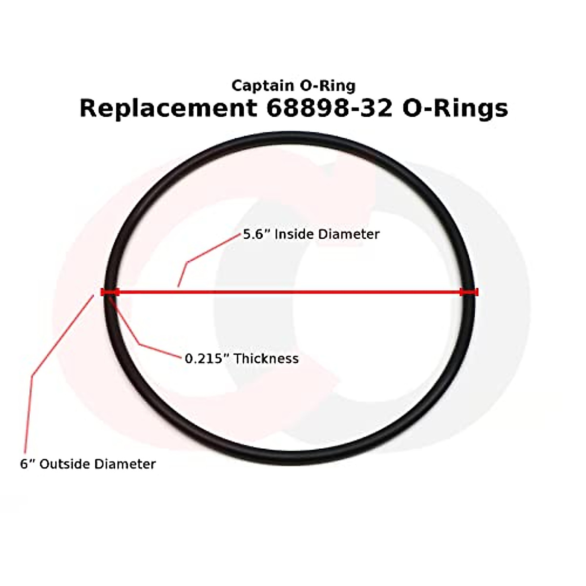 Captain O-Ring - 68898-32 Replacement O-Rings for 3M AP801, AP801-C, AP802, KemFlo 5000 & 10,000 Series Water Filters (3 Pack)