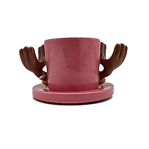 KOSMO MASA Anime Merch Chopper Coffee Mugs Pink Hat Ceramic Tea Milk Cup Office Collection Gifts for Adults Christmas Birthday, Chopper