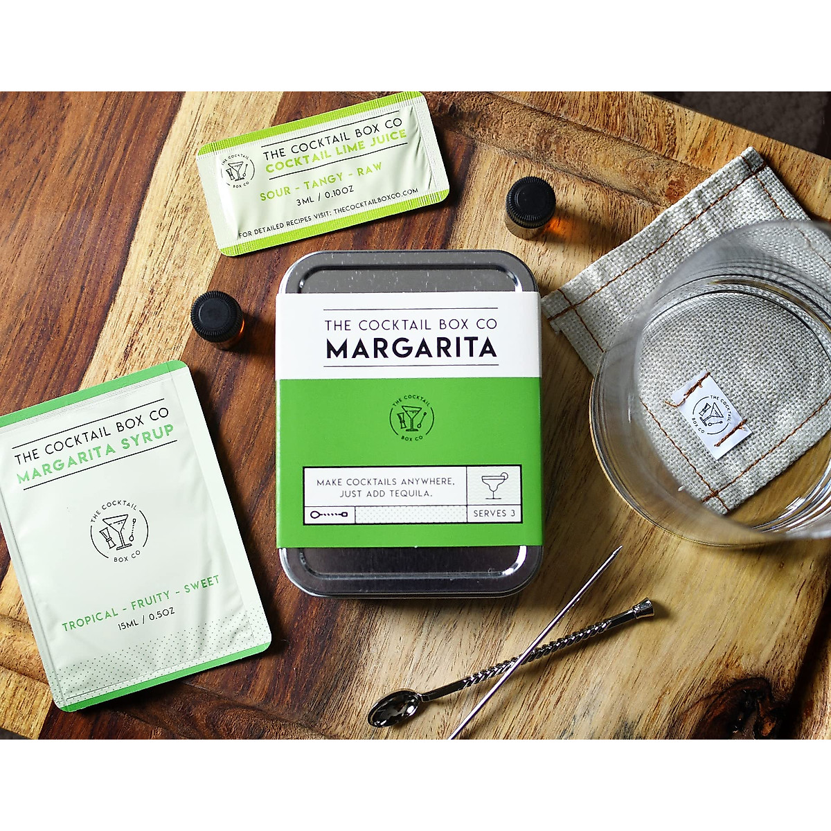 The Cocktail Box Co. Margarita Cocktail Kit - Premium Cocktail Kits - Make Hand Crafted Cocktails. Great Gifts for Him or Her Cocktail Lovers (1 Kit)