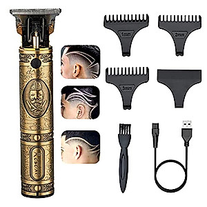 Soonsell Hair Clippers for Men,Beard Trimmer for Men, Electric T Blade Liners Outline Edgers Shaver 0mm Bald Zero Gap Grooming Kit ，Cordless Clippers for Hair Cutting