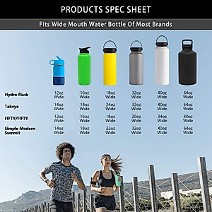 SYACOT Replacement Lid for HydroFlask Wide Mouth 12 oz, 18 oz, 20 oz, 32 oz, 40 oz, 64 oz Water Bottles, Easy to Use, Safe to Drink, BPA & TOXIN Free, Made of Quality Polypropylene Material