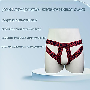 JOCKMAIL Mens Underwear JockStrap Stretch Mens Jock Strap G-string Athletic Jockstrap Mens Sport Underwear Jockstrap Red