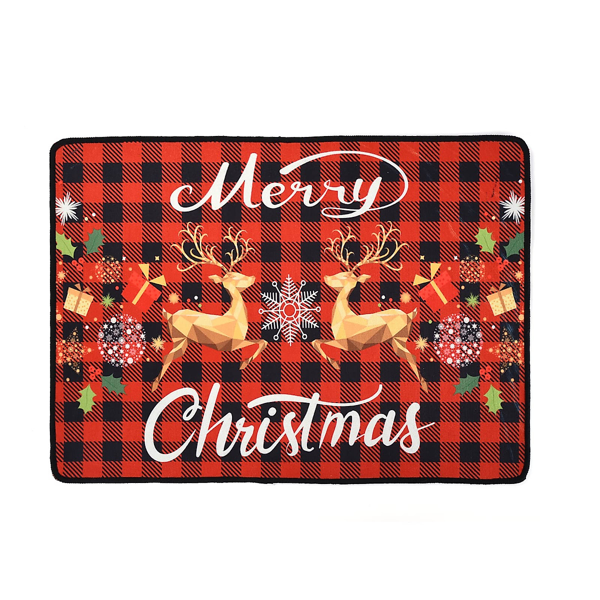 Juephe Non-Slip Christmas Rugs Christmas Mats 20 x 28.5 Inches， Holiday Rugs Winter Welcome Doormats Floor Mat for Indoor Outdoor Xmas Rug Home Garden Welcome Door mat Style 4