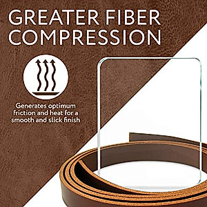 Glass Slicker Leather Burnishing Tool Pack of 2 - Leathercraft Burnisher - Glass Slicker for Burnishing Leather - Professional Finish Tool for Glass Block Leather Smoothing Techniques