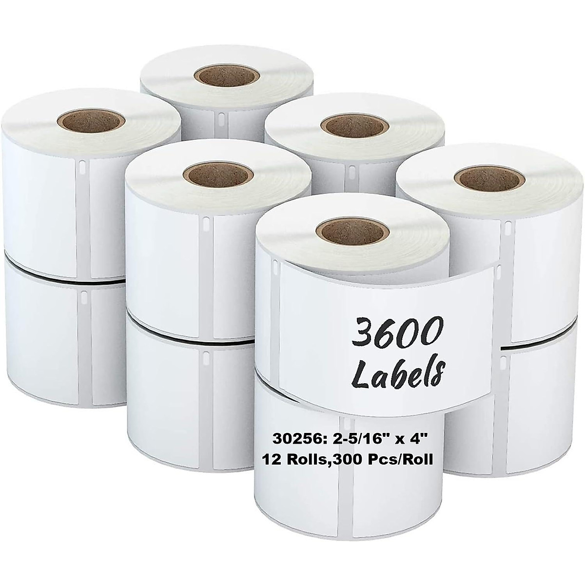Labelebal 12 Rolls Compatible 2-5/16" x 4"(59 mm x 101 mm) Direct Thermal Labels Replacement for DYMO 30256 Postage Address Shipping Compatible for DYMO & Rollo & Zebra Printer (300 Labels/Roll)