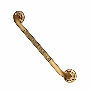 Shower Grab Bar, 17.7 inch Grab Bars for Bathtubs Showers Bathroom, Anti Slip Brass Shower Grabs for Seniors