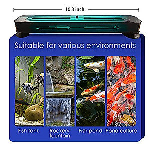 TAISHAN Aquarium Clean Light，13 W UV Sanitizer Submersible Light with Timer,Aquarium Water Clean Green Clear Waterproof Clean Lamp for Pond,Swimming Pool,Indoor