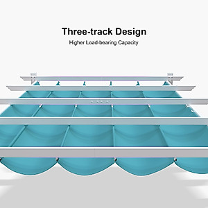 PURPLE LEAF 10' x 13' Outdoor Retractable Pergola Aluminum with Sun Shade Canopy DIY Patio Modern Heavy-Duty Brown Shelter for Garden Yard Pavilion Grape Trellis Porch, Beige