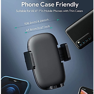 Miracase 4-in-1 Cell Phone Holder for Car, Universal Car Phone Holder Mount for Dashboard Air Vent Windshield Compatible with iPhone 13 Series/iPhone 12 Series/11/XR/Samsung and All Phones