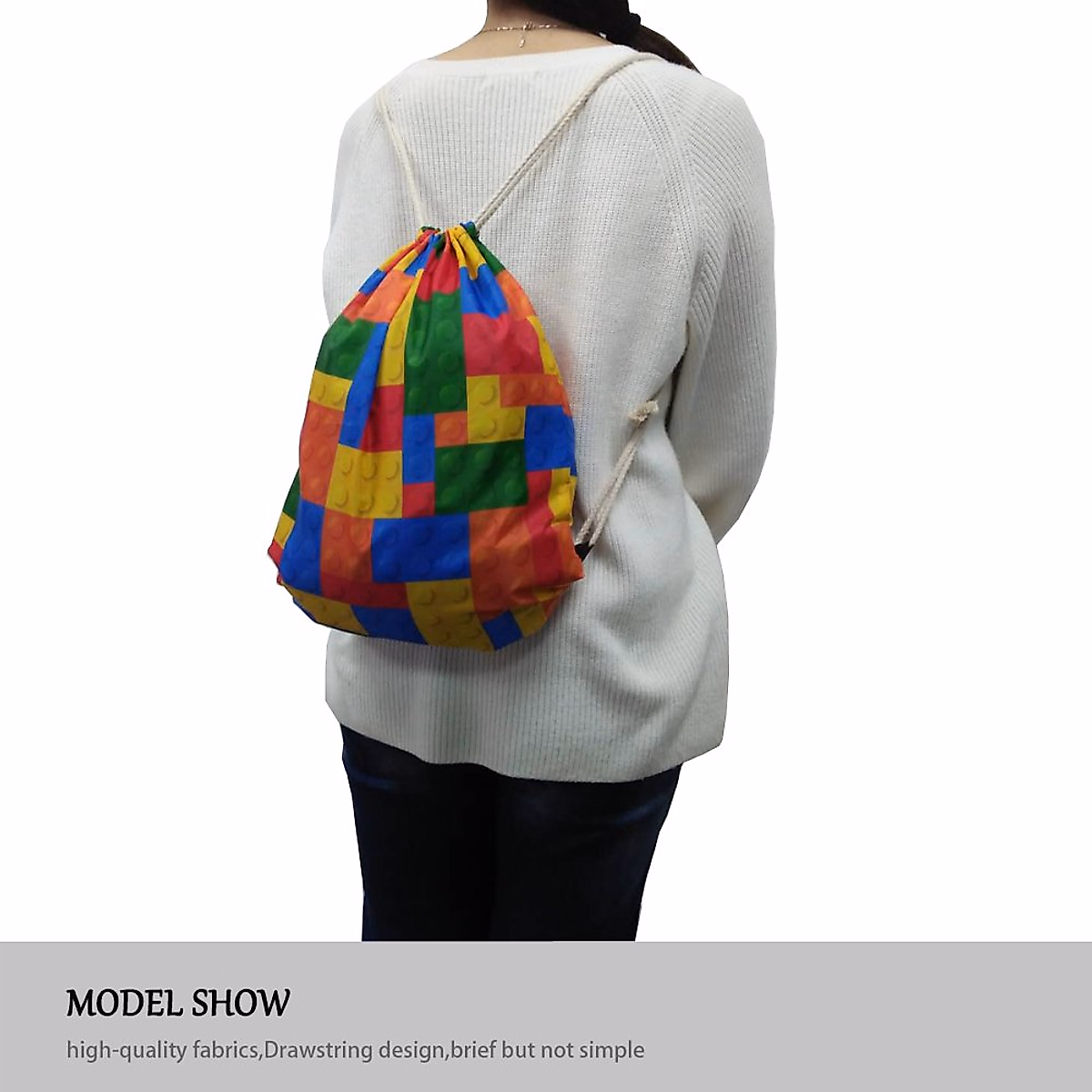 doginthehole Horse Drawstring Backpack Bag Sport Gym Sackpack Outdoor Yoga Gym Swimming Travel Beach Sackpack for Girls