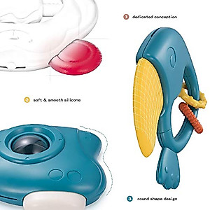 Baby Toy Rattle 8 Pcs with Storage Box Shaking Bell and Grabing Sensory Teething Spining Toy for Baby Infant, Toddlers, Boys and Girls 0-3 Years Old