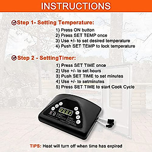 Digital Control Panel Replacement Parts 9907100001 Compatible with Masterbuilt Electric Smoker 20070311/20070411/ 20072614/20071011/ 20072514/20072618/ 21072618/20072218 Top Controller