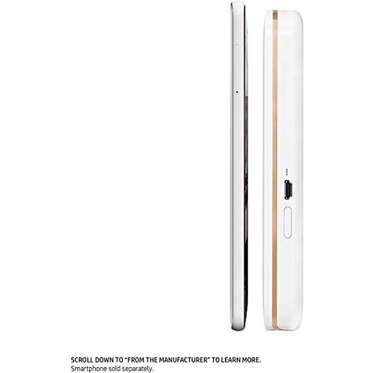 HP Sprocket Plus Instant Color Photo Printer, Print 30% Larger Photos on 2.3x3.4 Sticky-Backed Paper – White (2FR85A)