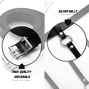 GEMILY Leather Waist Chains Belt Punk Black Body Harness Garter Leg Harness Body Chains Belt Rave Accessories for Women(1)