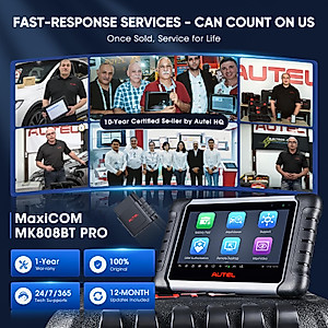 Autel MaxiCOM MK808BT PRO Scanner: 2024 Full Bidirectional Tool Level-up of MK808S MX808S MK808Z MK808, OS 11, 4G+64G 2.4G&5G WIFI, Active Test, 28+ Service, All Sys Diagnostics AutoAuth BT506 Support