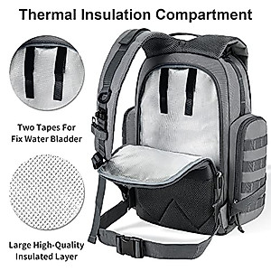 SHARKMOUTH Diaper Bag Backpack for Dad and Mom, Military Molle diaper Pack with Insulated Bottle Holders and Wipe Pocket