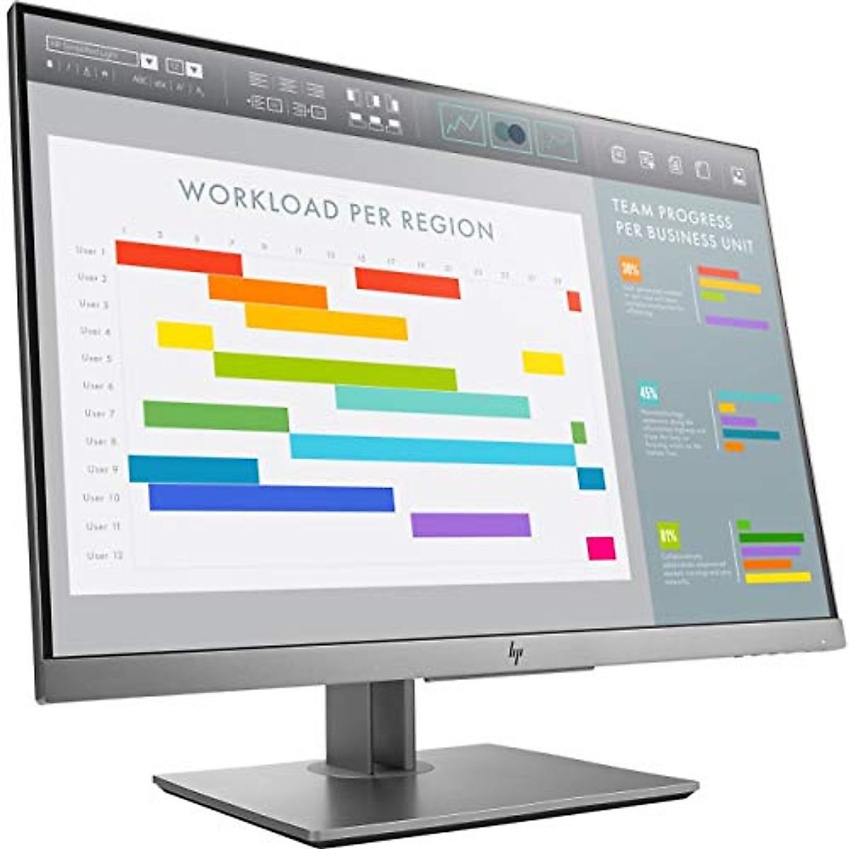 HP EliteDisplay E243i 24-Inch Screen LED-Lit Monitor (1FH49A8#ABA) Black and Silver