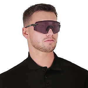 Oakley Men's OO9471 Encoder Rectangular Sunglasses, Matte Olive/Prizm Road Black, 36 mm