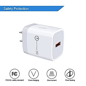 OrSunday Quick Charge 3.0 Fast Charger for LG Stylo 4/5/6, LG G5 G6 G7 G8 G8X V20 V30 V40 V50 ThinQ, LG Velvet 5G Wing K51 K61 K71 K92 W41