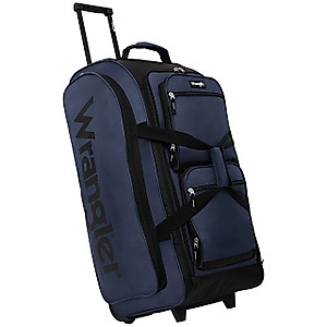 Wrangler 30" Wesley Rolling Duffel Bag, Navy Blue