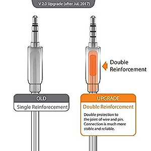 Zeskit Premium 3.5mm Jack Male to Female AUX Audio Extension Cable, TRRS 4 Poles for Headphones with Mic, Speakers - 6ft