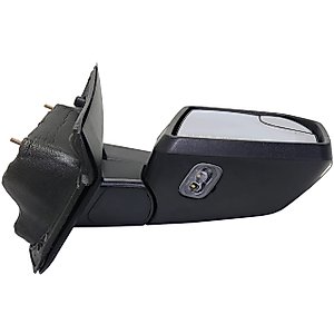 Kool Vue Right Power Heated Mirrors for Ford F-150 2015-2018 Manual Fold With Signal Light, Spotter Glass & Puddle Lamp; Without Memory & Auto-Dimming Textured Standard Cab, Up To 02/26/18