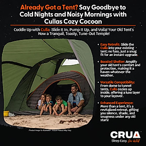 Crua Culla Maxx Temperature Regulating Inner Tent - Keeps You Warm in The Winter and Cool in The Summer - Fits in Most Tents and Camp cots