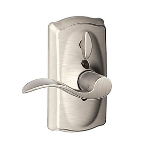 SCHLAGE FE595 CAM 619 ACC Camelot Keypad Entry with Flex-Lock and Accent Levers, Satin Nickel
