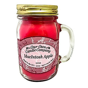 Macintosh Apple Scented 13 oz Mason Jar Candle - Made in The USA by Our Own Candle Company