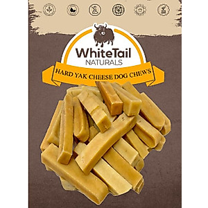 WhiteTail Naturals - Yak Cheese Dog Chews - Long Lasting Tough Dog Bones for Aggressive Chewers & Teething Puppies - All Natural Himalayan Dental Milk Chew Bone (6, Small)