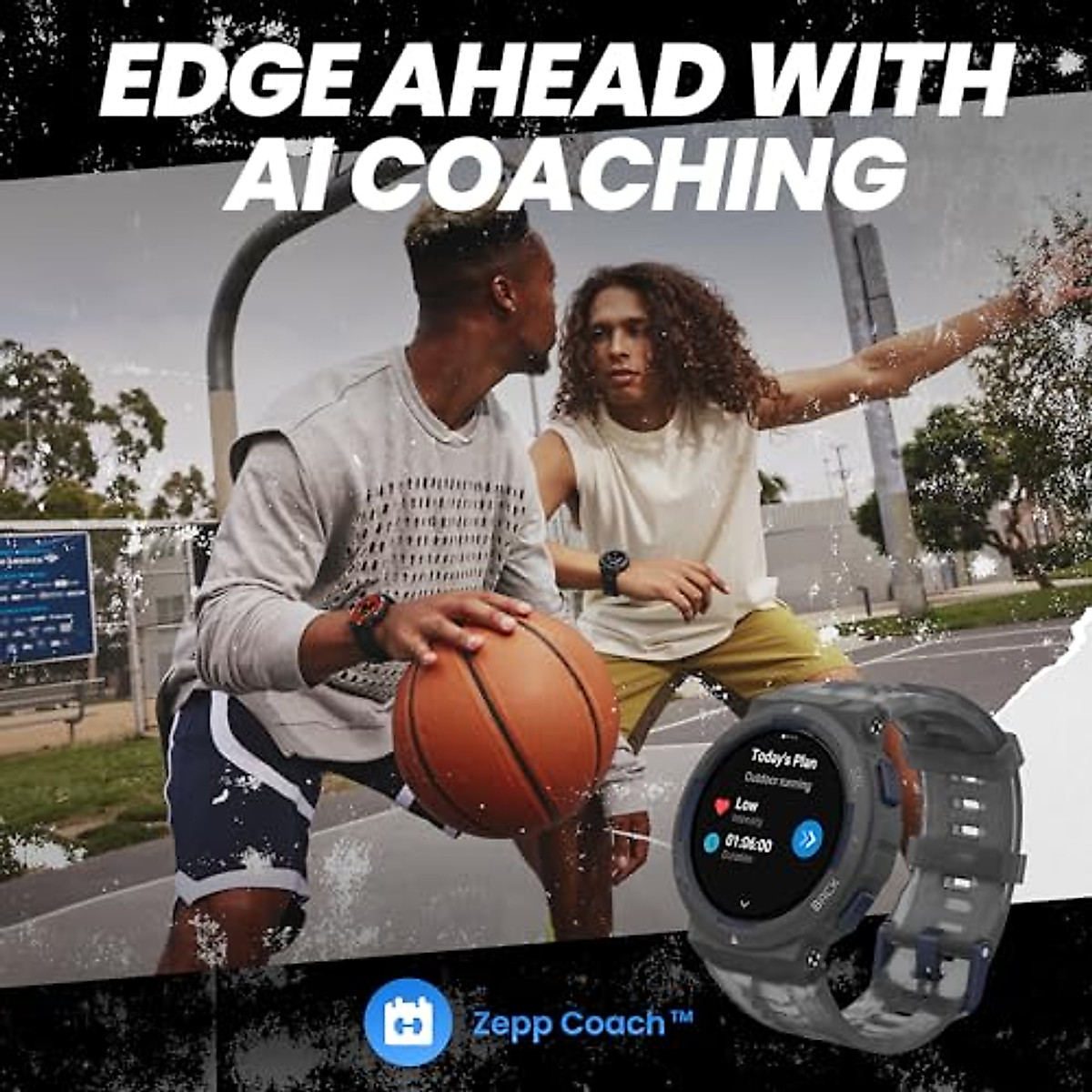 Amazfit Active Edge Smart Watch 46 mm, Rugged Sport & Fitness Watch, GPS, AI Health SCoach for Outdoor, Workouts & Exercise, 16 Days Battery, 130+ Sports Modes, Android iPhone Compatible, Mint Green