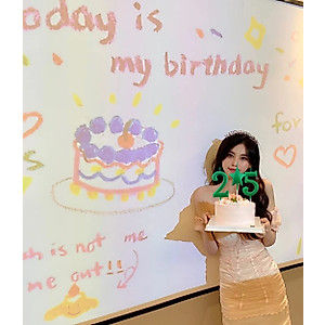 2.75in Green Number 4 Birthday Candles, Glitter Green Happy Birthday Cake Cupcake Toppers Decoration and Celebrating for Adults/Kids Party Baking (Green 2.75in Number 4)