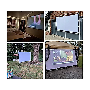NMEPLAD Projector Screen 120INCH,Portable Movie Screen for Outdoor Indoor,4K 16:9 HD Foldable Wrinkle-Free Screen,1.1 GAIN,160°Viewing,Support Front Rear Projection with 16sticky Hooks & 8 Nail Hooks